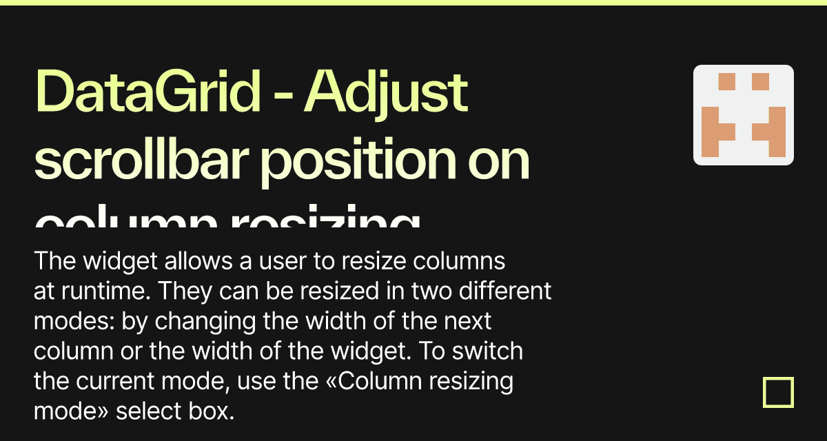 Datagrid Adjust Scrollbar Position On Column Resizing Codesandbox