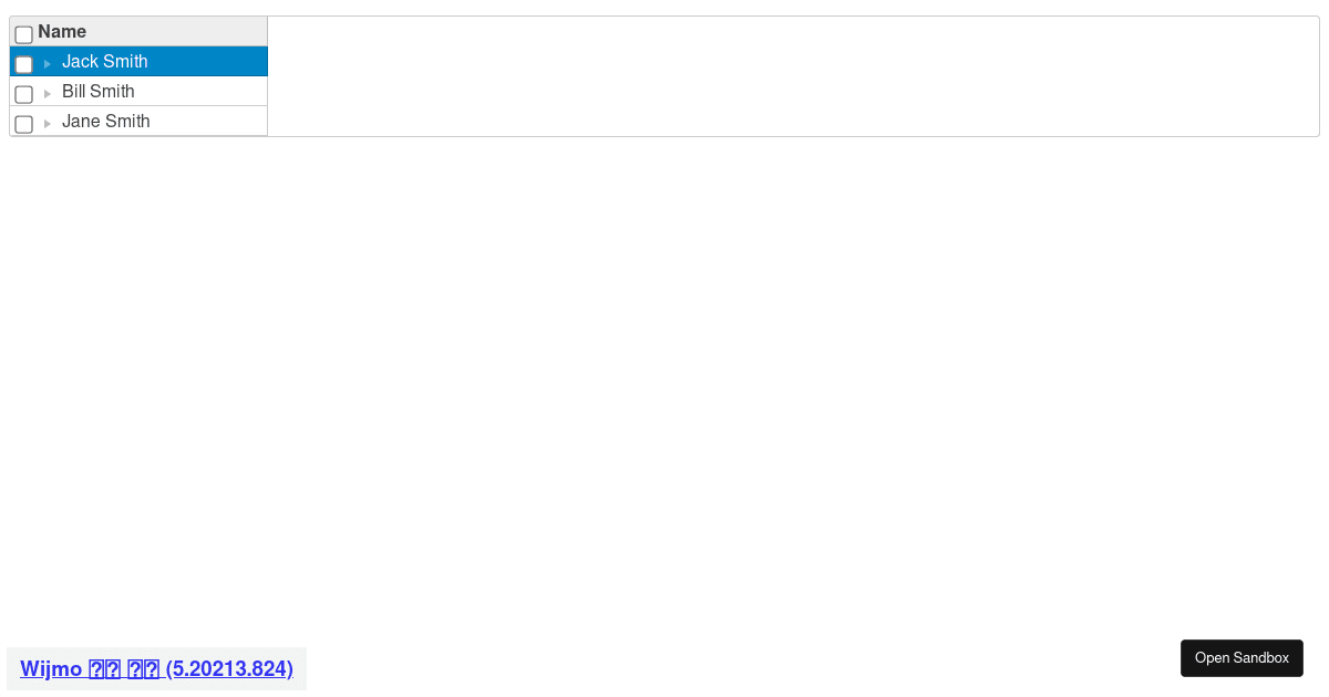 Wijmo, treegrid collapsed - Codesandbox