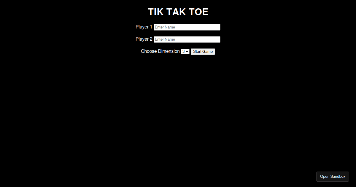 tic-tak-toe-nxn - Codesandbox