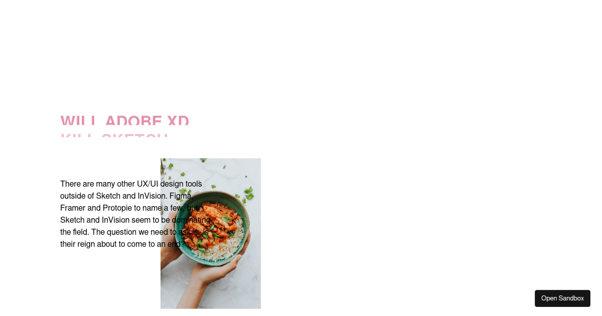 Vertical To Horizontal Scroll Codesandbox