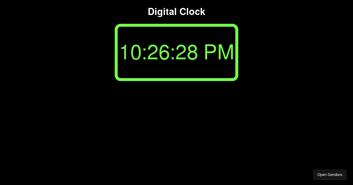 Digital Clock - Codesandbox Digital Clock - Codesandbox