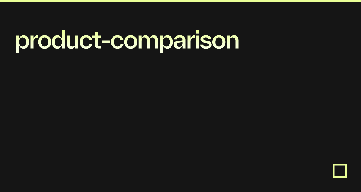 product-comparison - Codesandbox
