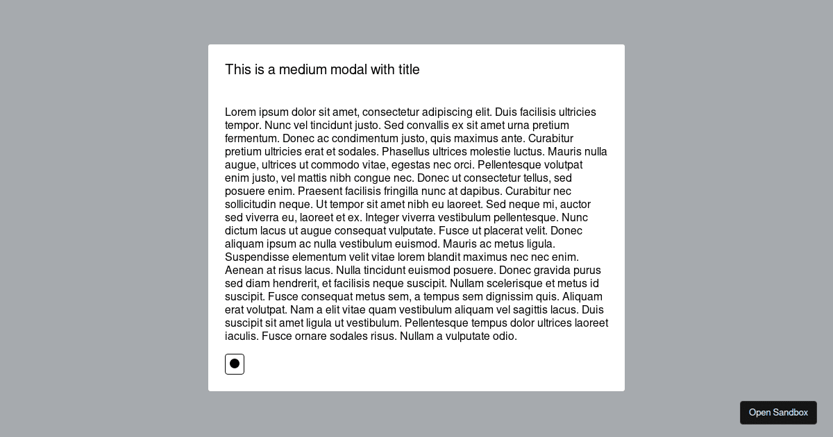 Ui Modal Codesandbox
