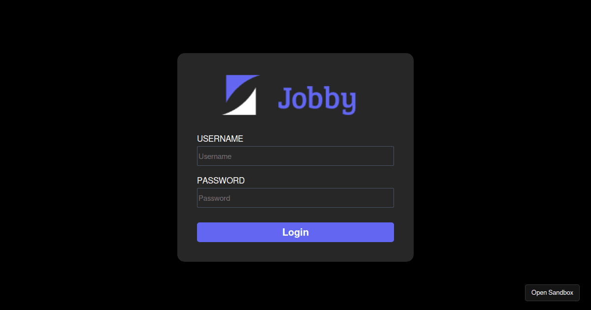 jobby-reactjs - Codesandbox