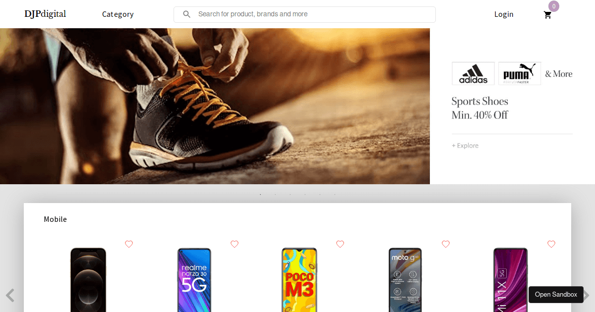 react-ecommerce-website (forked) - Codesandbox