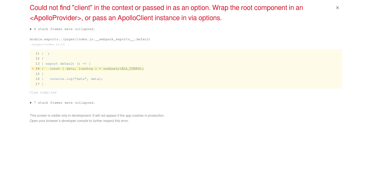trying next-with-apollo - Codesandbox