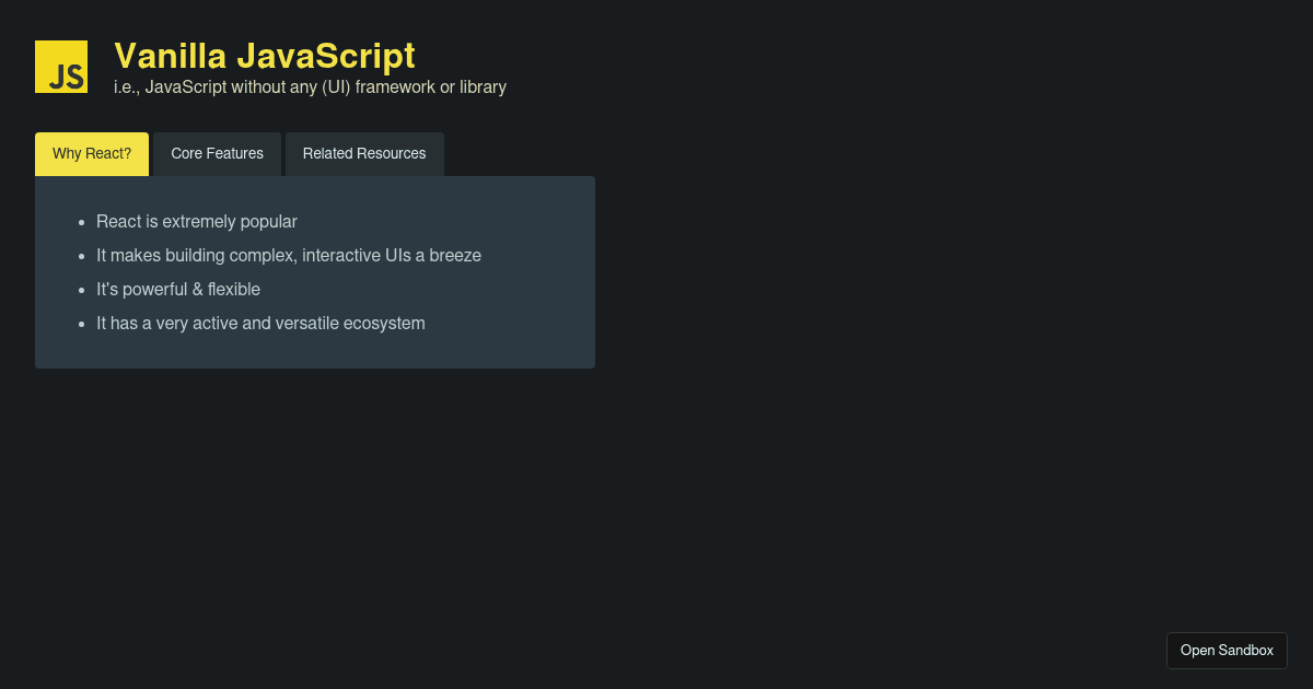 vanilla-js-demo (forked) - Codesandbox