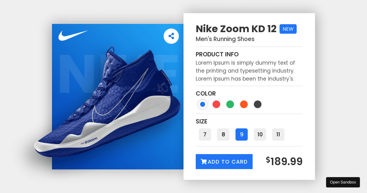 sefyudem/Product-Card-Using-HTML-CSS - Codesandbox