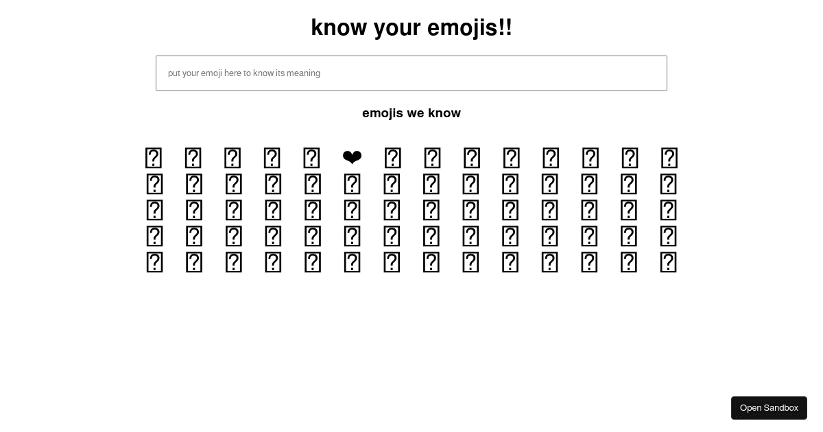 know-your-emojis - Codesandbox