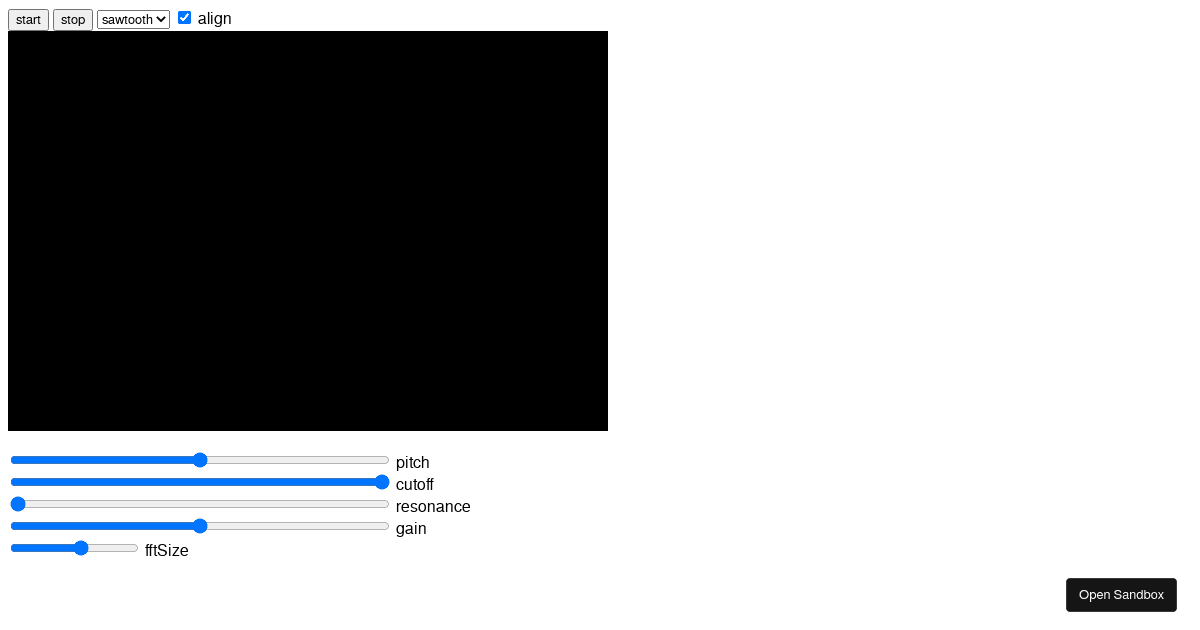 oscilloscope - Codesandbox