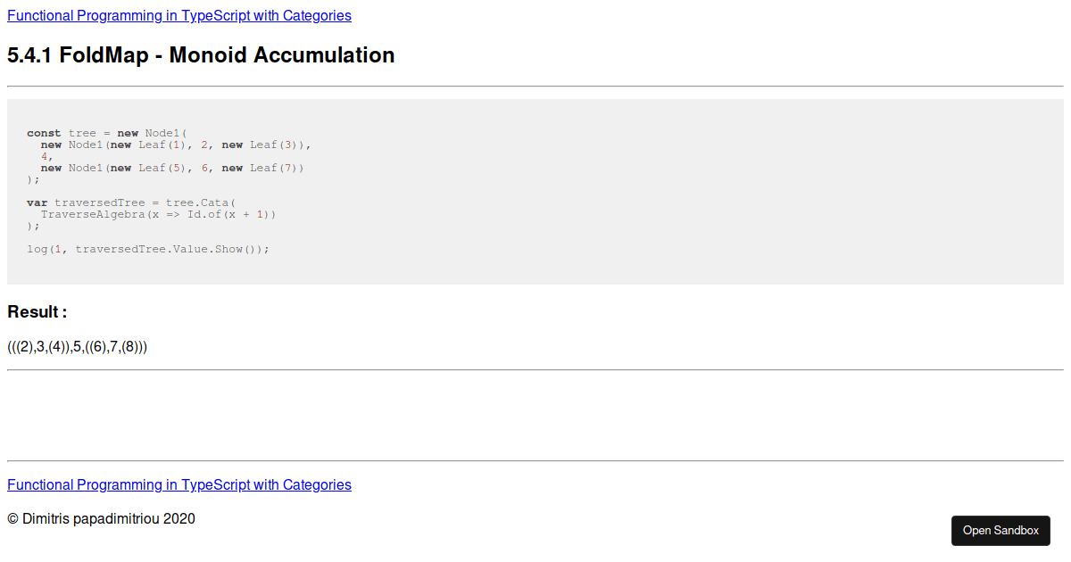 5.5 Fold and FoldMap Derivation from Catamorphism - Codesandbox