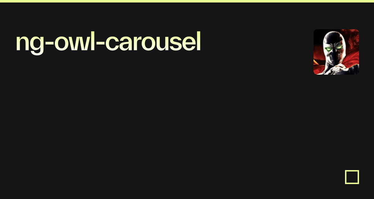 ng-owl-carousel - Codesandbox
