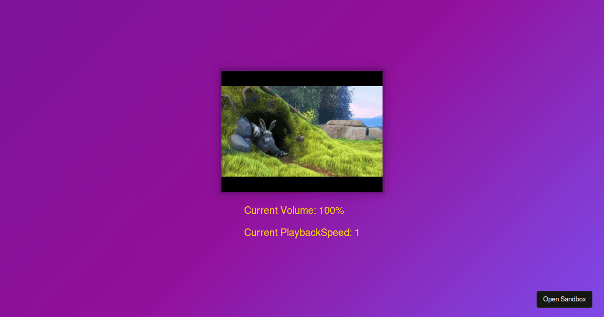 ReactJS 30 day 11 - HTML Video Player - Codesandbox