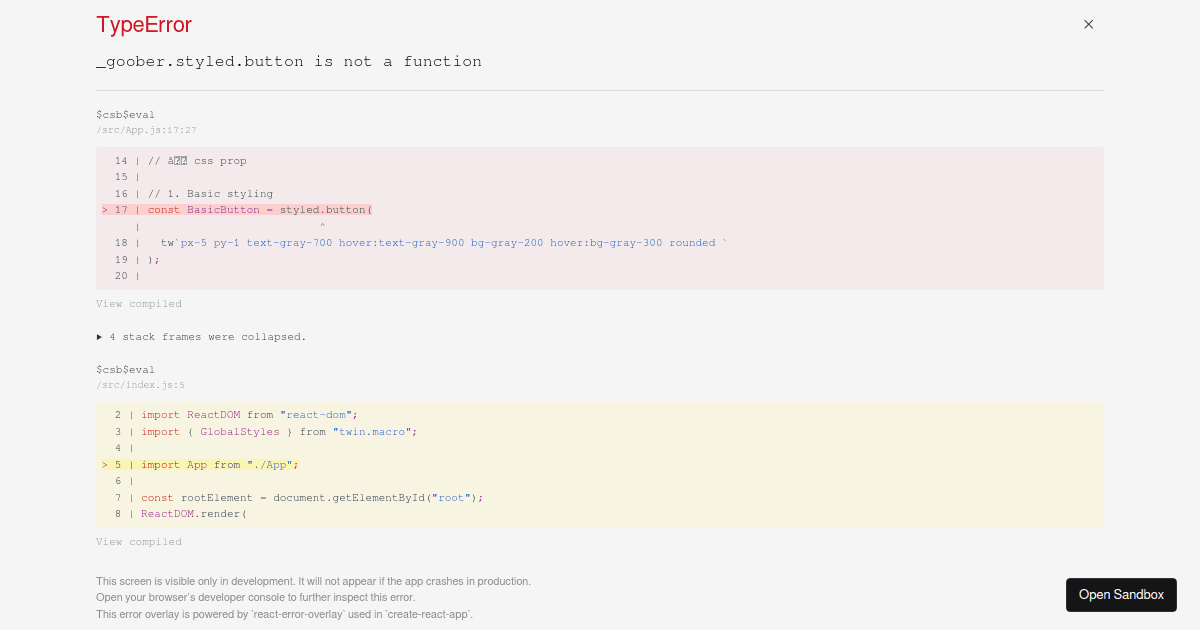 Goober Test Forked Codesandbox