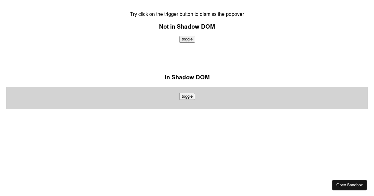 Radix Uipopover Fixing Bug With Shadow Dom Codesandbox