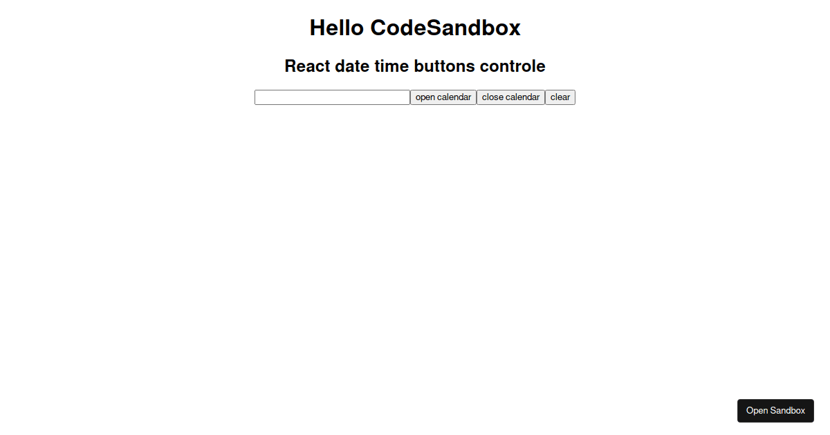 React Datetime Input Customize Codesandbox
