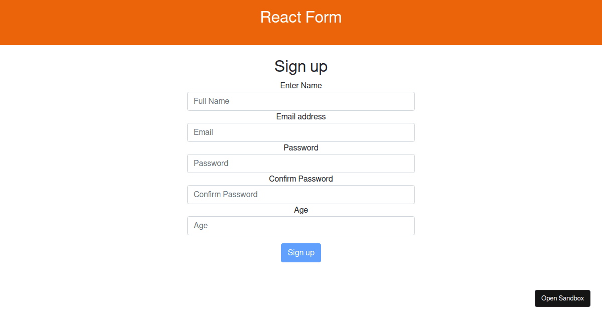react-form-validation - Codesandbox