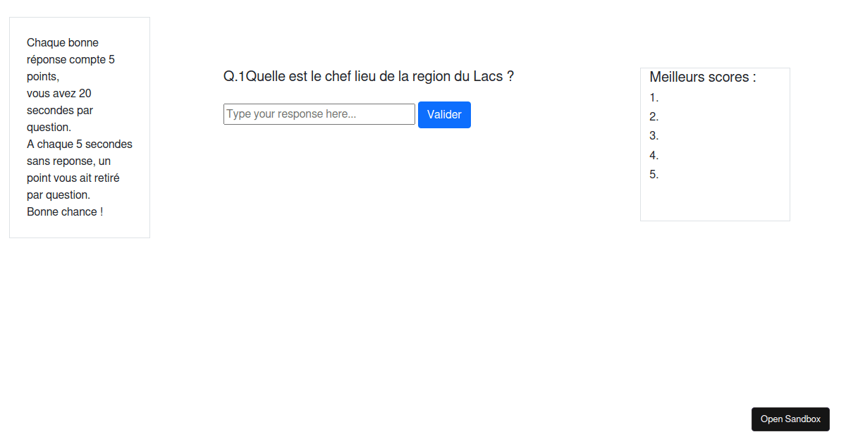 javascript-quiz-app - Codesandbox