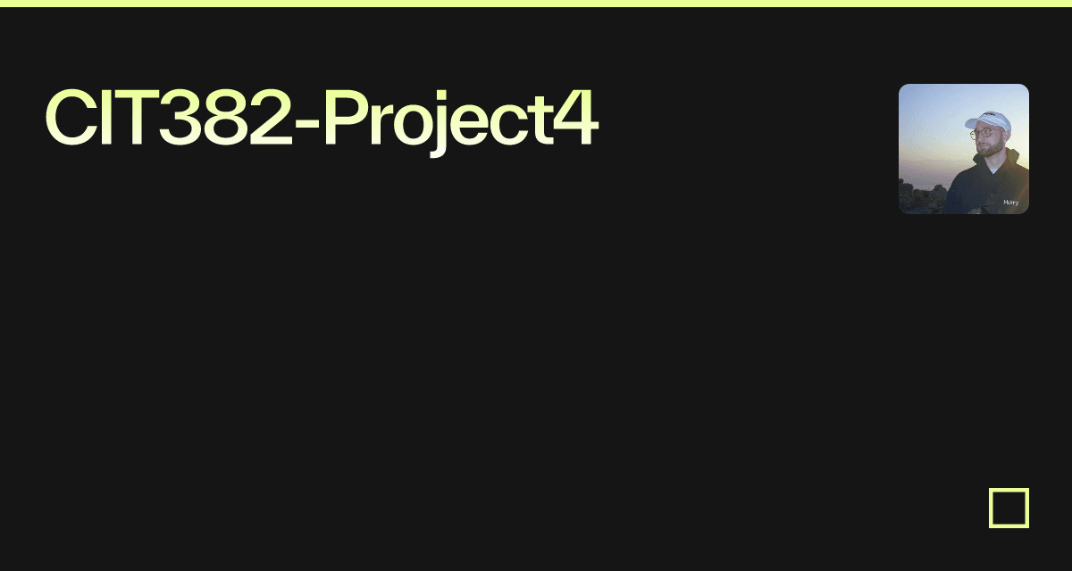 CIT382-Project4 - Codesandbox