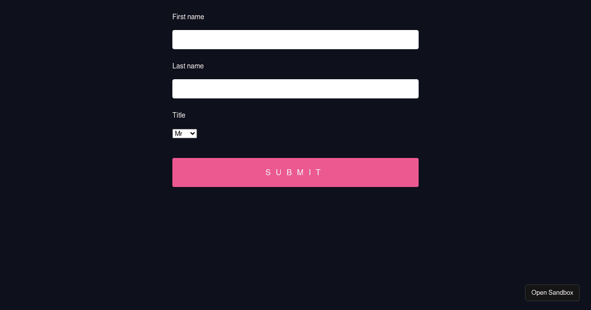 React Hook Form - Subscribe to form state - Codesandbox React Hook Form - Subscribe to form state - Codesandbox