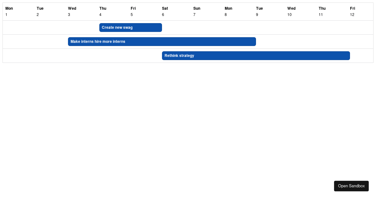 Timeline multiselect - Codesandbox
