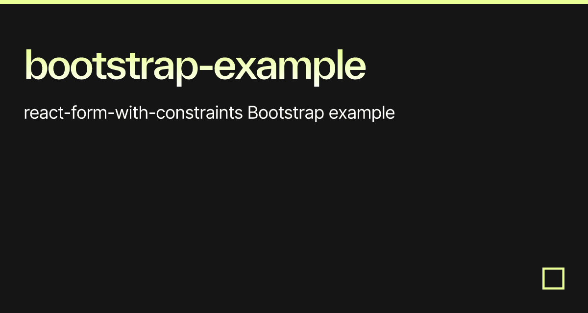bootstrap-example - Codesandbox