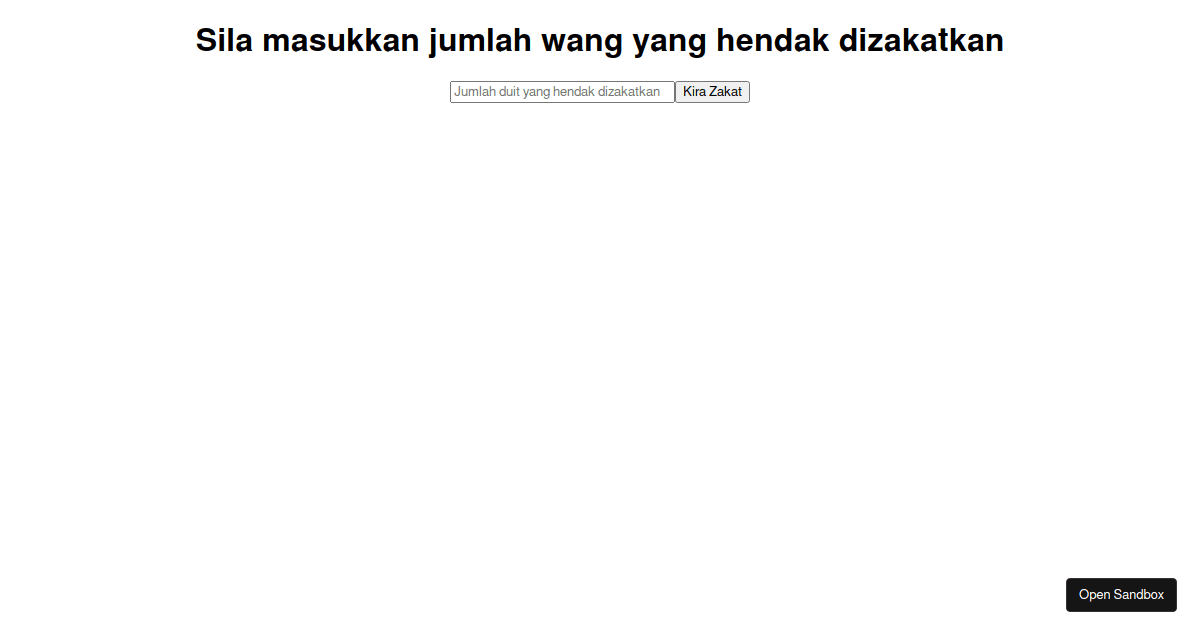 Zakat Calculator Codesandbox 