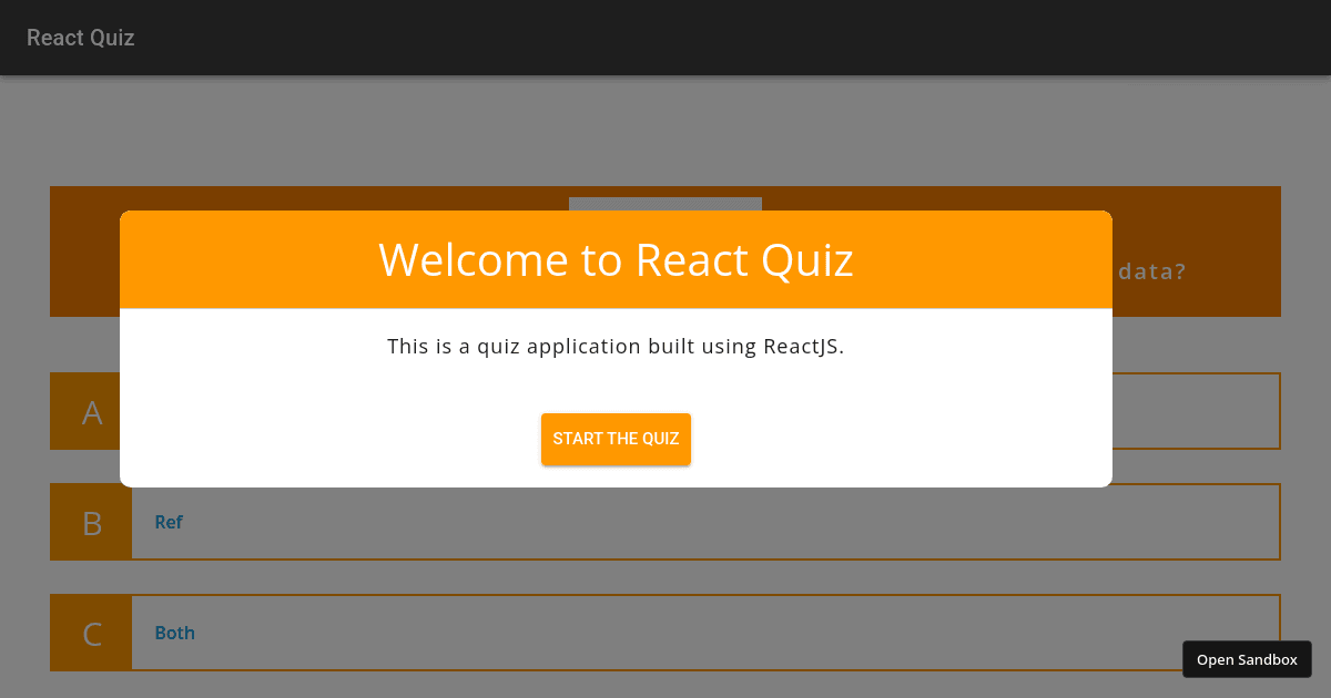 quiz - Codesandbox