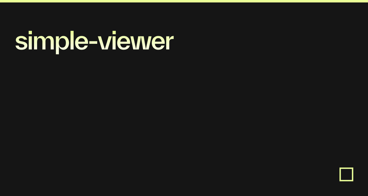 Simple Viewer Codesandbox 9422