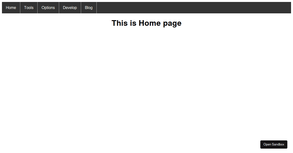 Navbar React Codesandbox