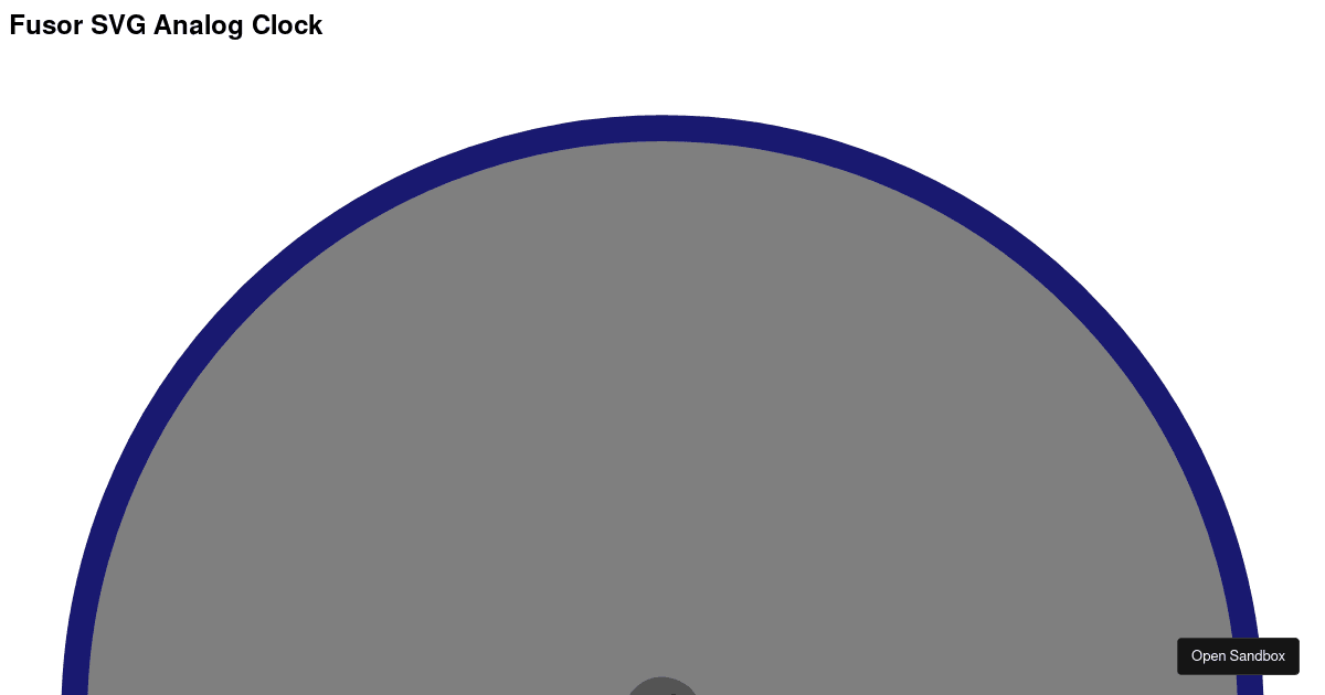 Fusor Analog Clock JSX (forked) - Codesandbox