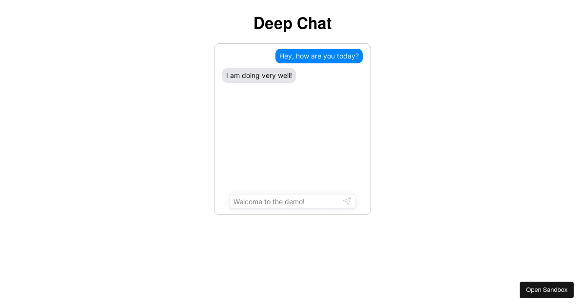 deep-chat-react (forked) - Codesandbox