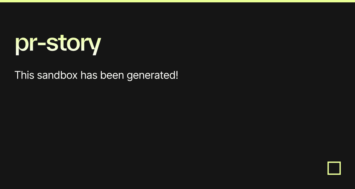 pr-story - Codesandbox
