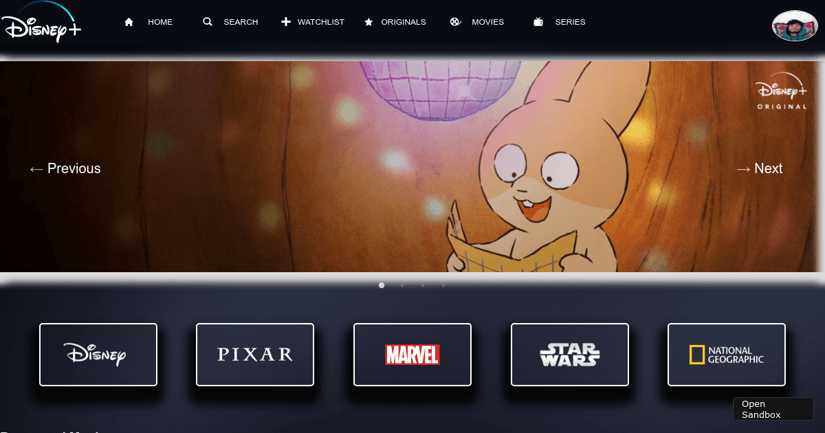 Walker_Disney_Clone - Codesandbox