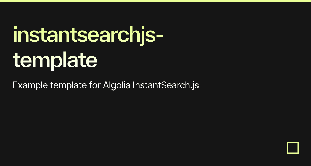 instantsearchjs-template - Codesandbox