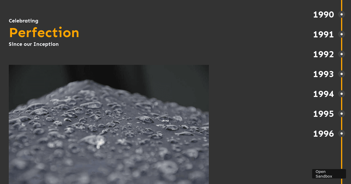 Timeline Animation React - Codesandbox