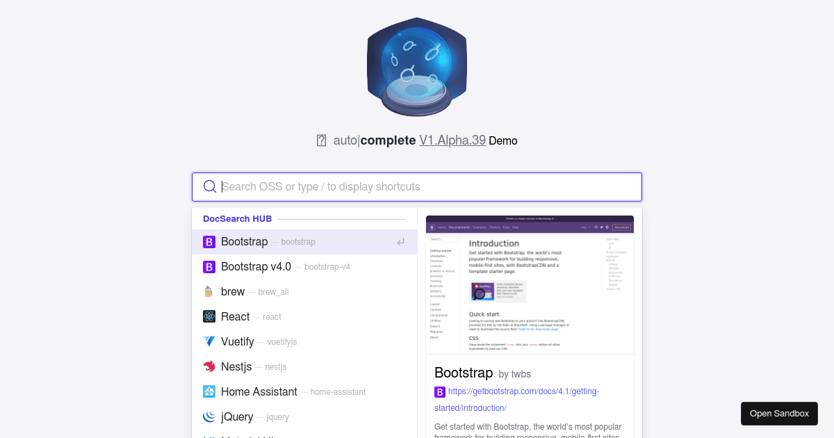 autocomplete-docsearch-refs - Codesandbox