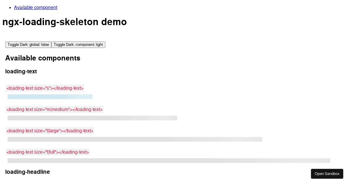 ngx-loading-skeleton - Codesandbox