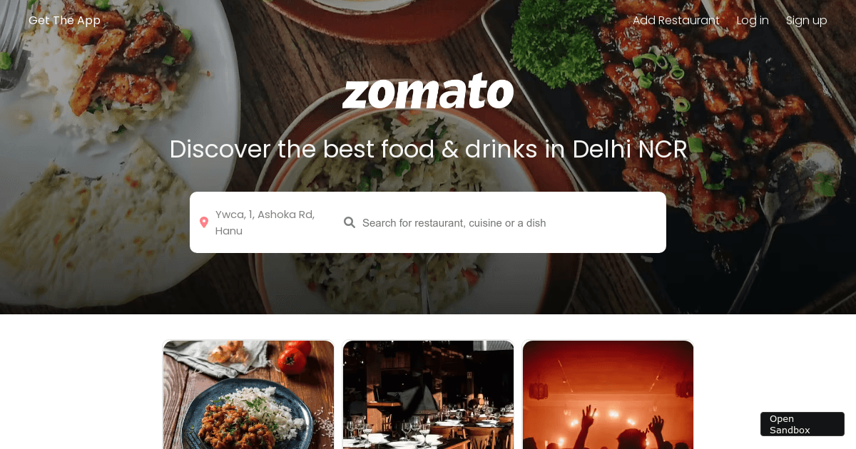 zomato-clone - Codesandbox