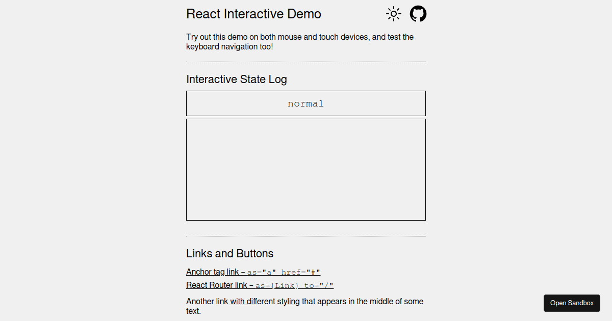 react-interactive-demo - Codesandbox