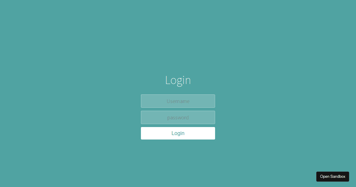 React Conditional Rendering Login Page Codesandbox