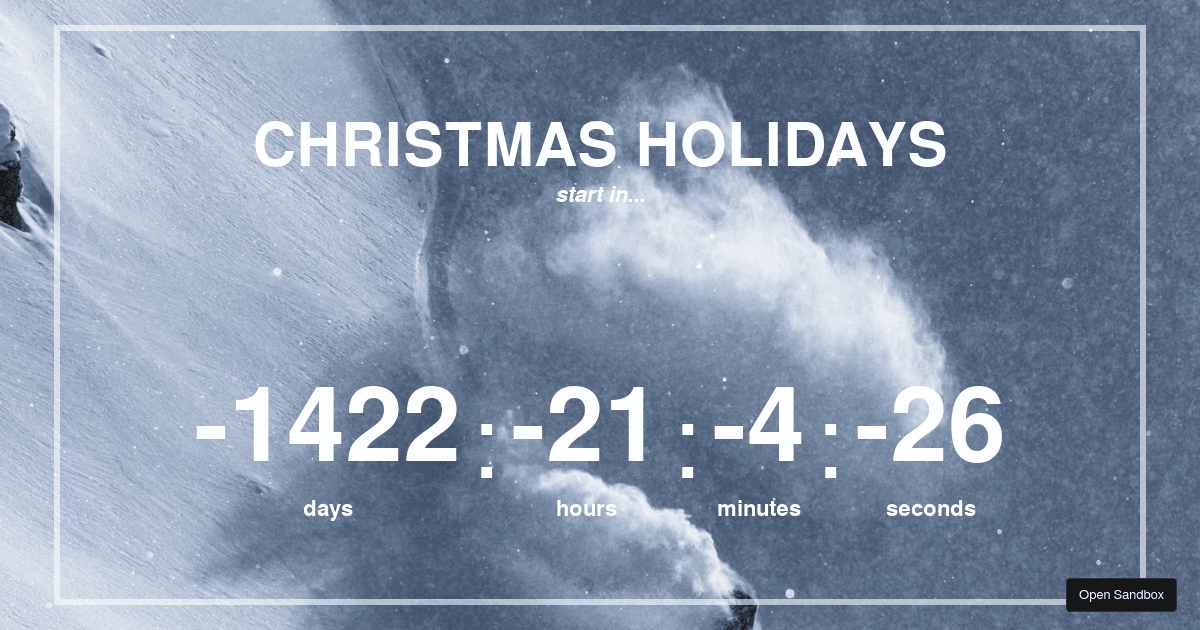 winter-holidays-countdown - Codesandbox