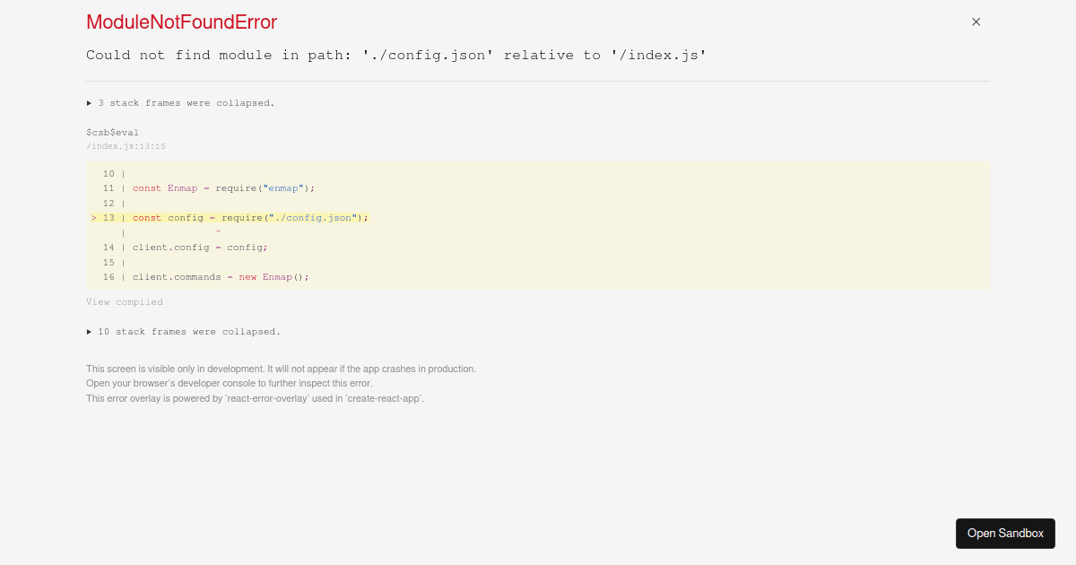 Discordjs Base Codesandbox