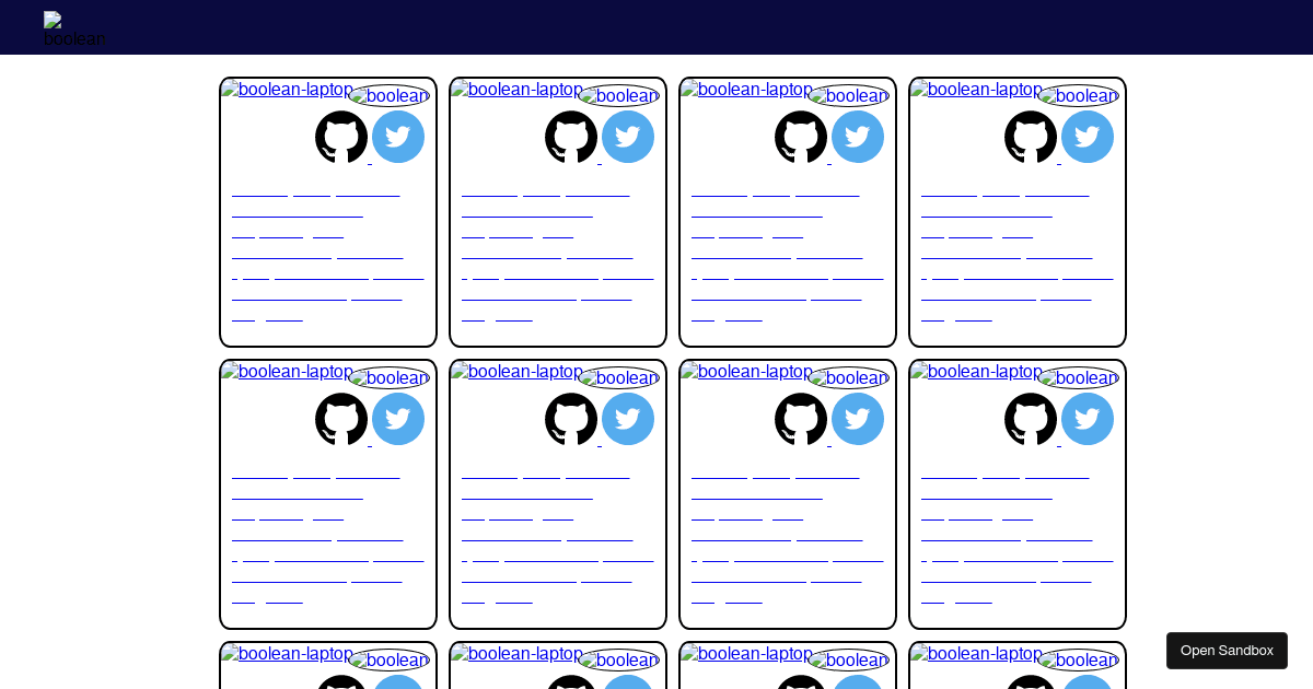 Boolean Grid Codesandbox