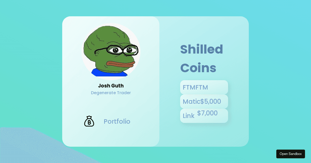 Glass UI - Codesandbox