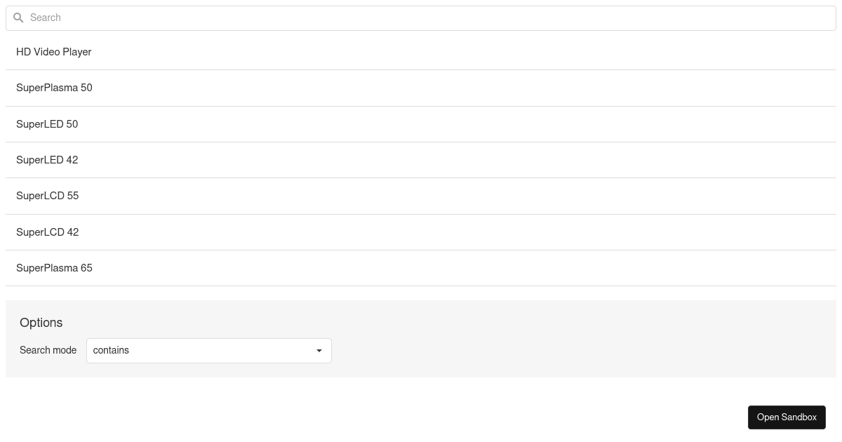 List with Search Bar - DevExtreme List - Codesandbox