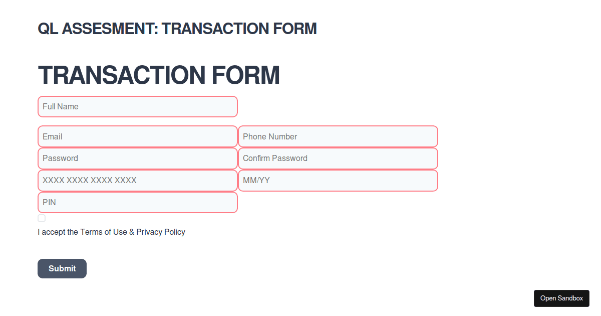 Formik v2 Tutorial - Start (forked) - Codesandbox