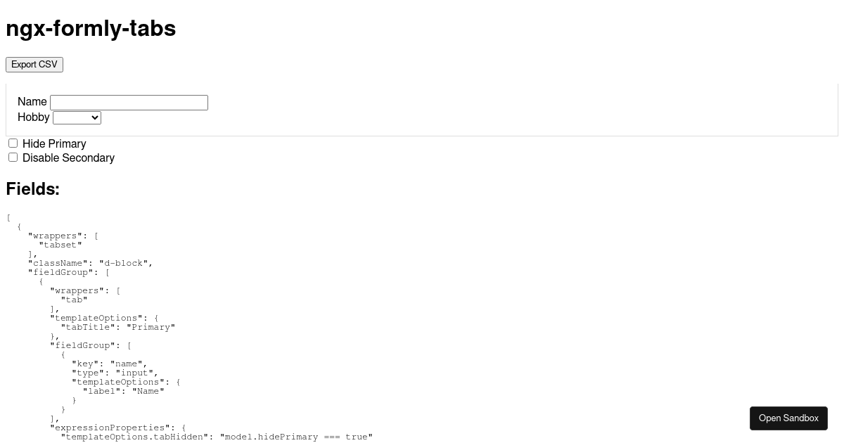 Angular 7 template (forked) - Codesandbox