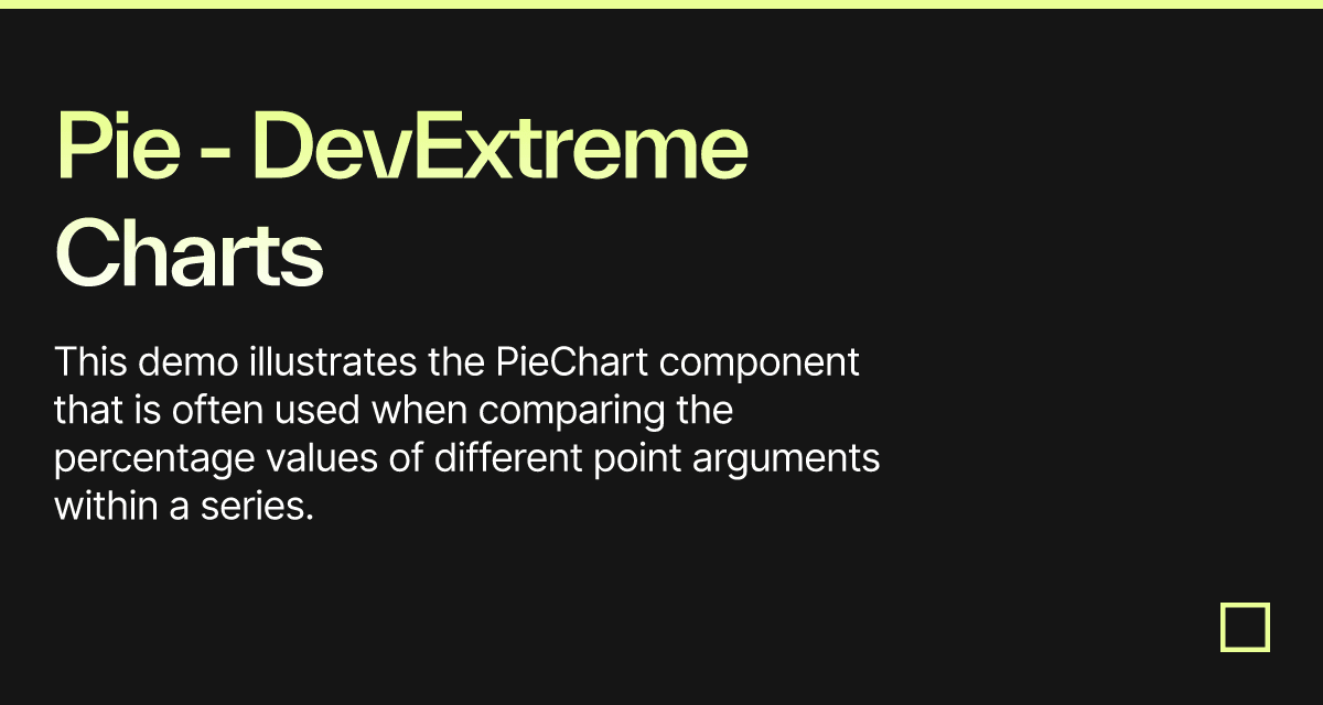 Pie - DevExtreme Charts - Codesandbox