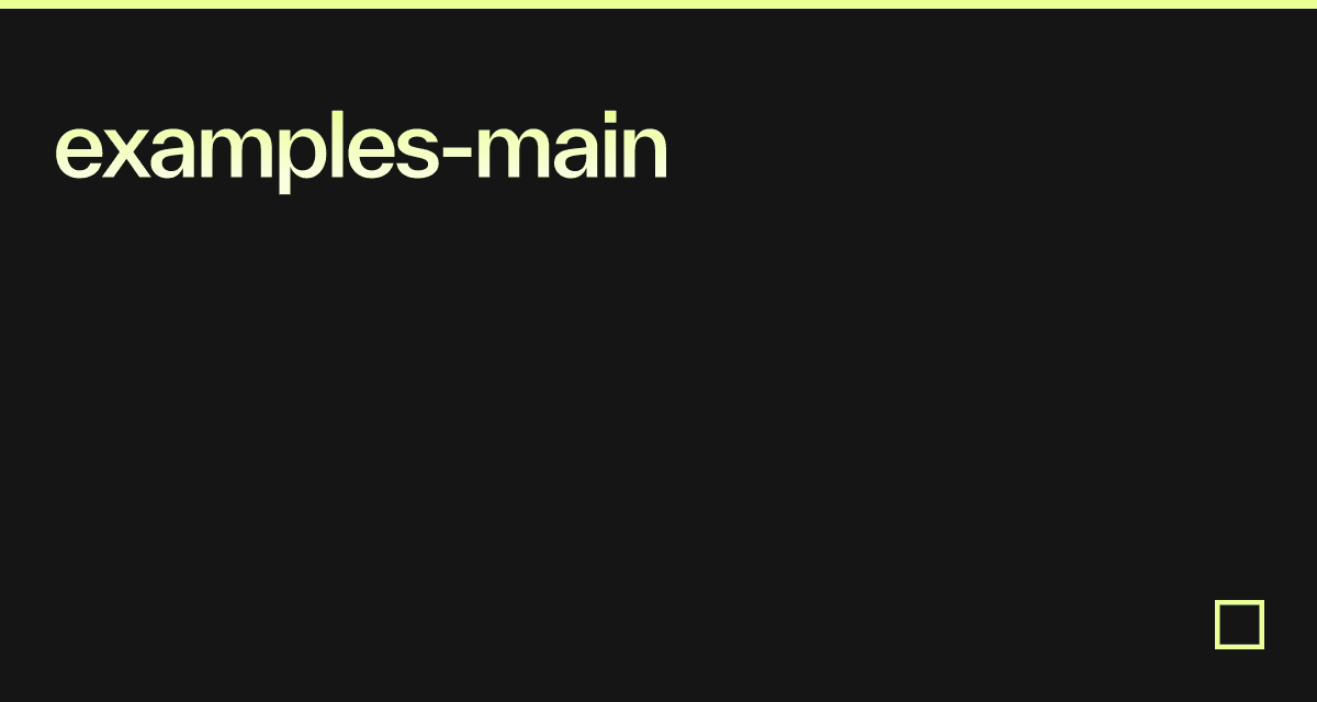 examples-main - Codesandbox